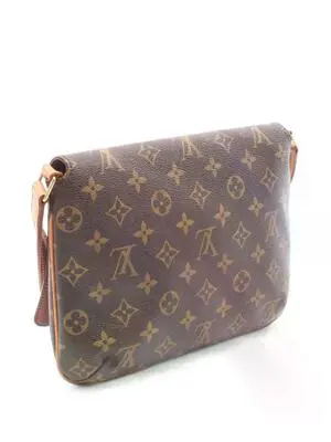 LOUIS VUITTON 1999 Musette Tango Monogram-pattern Crossbody Bag - Brown