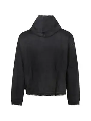 FOUND Blanket-stitch Logo-print Hoodie