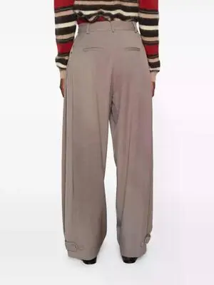 SOLOTRE Pleated Button-cuff Trousers