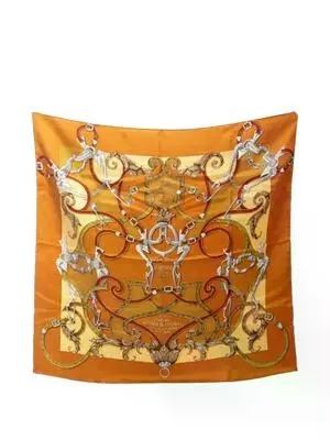 Hermès 2010s L'instruction Du Roy Scarf - Orange