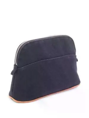 Hermès 2010s Mini Bolide Canvas Pouch - Black