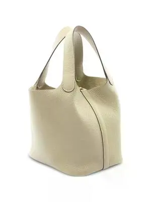 Hermès 2022 Pm Picotan Lock Leather Handbag Neutrals
