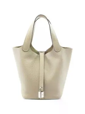 Hermès 2022 Pm Picotan Lock Leather Handbag Neutrals