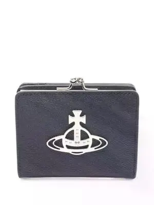 VIVIENNE WESTWOOD 2020s Orb-plaque Bi-fold Wallet - Black