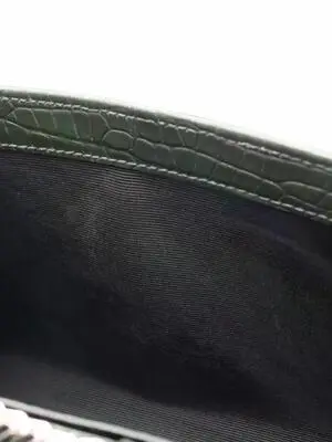 Saint Laurent 2010s Kate Croc-embossed Cross Body Bag