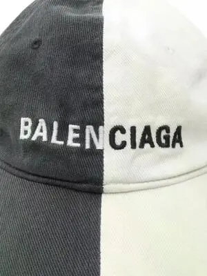 Balenciaga 2000s Bicolour Logo-embroidered Cap