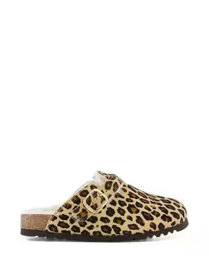DR. SCHOLL'S SHOES Fae Leopard-print Mules - Neutrals