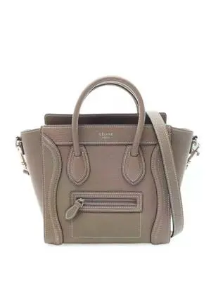 Celine 2000s Nano Luggage Tote Bag - Brown