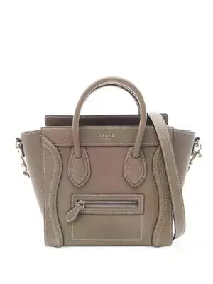Celine 2000s Nano Luggage Tote Bag - Brown
