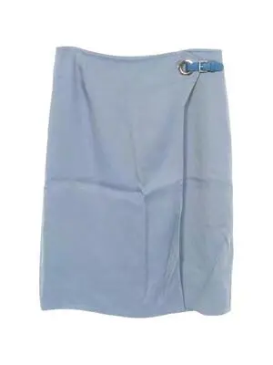 Hermès 2010s Belted Wrap Skirt - Blue