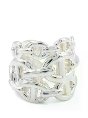 Hermès 2010s Gm Chaîne D'ancre Enchainée Ring - Silver