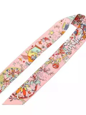 Hermès 2010s La Folle Parade Twilly Scarf