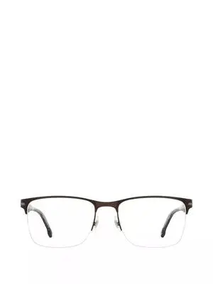 Carrera Eyewear Rectangle-frame Semi-rim Glasses - Brown