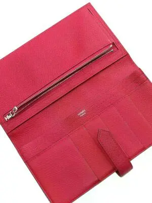 Hermès 2022 Béarn Soufflé Wallet - Pink