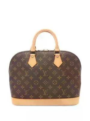 LOUIS VUITTON 1999 Alma Pm Monogram Patterned Tote Bag - Brown