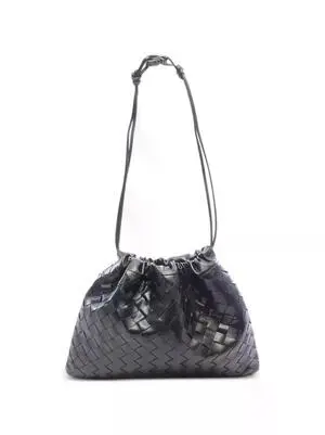Bottega Veneta 2020s Dustbag Intrecciato Shoulder Bag - Black