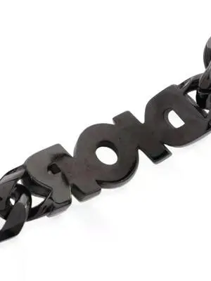 Dior 2010s Italic Curb-chain Bracelet - Silver