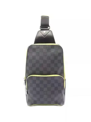 LOUIS VUITTON 2018 Damier Graphite Avenue Patterned Backpack - Grey
