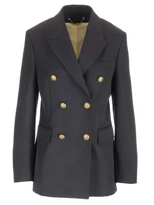 GOLDEN GOOSE Wool Gabardine Blazer - Blue