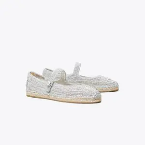 Tory Burch Tory Burch Romy Mary Jane Espadrille Silver