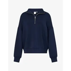 Varley Doublesoft® Hawley Half-zip Stretch-woven Jumper - Navy