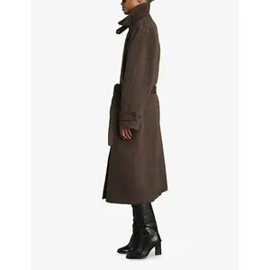 Soeur Jules Funnel-neck Wool-blend Coat