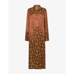 Dries Van Noten Raltonel Floral Satin-jacquard Coat