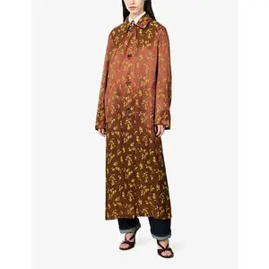 Dries Van Noten Raltonel Floral Satin-jacquard Coat