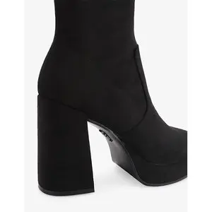 Steve Madden Twain Faux-suede Platform Knee-high Boots