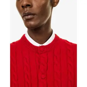 TOTEME Cable-knit Wool Cardigan