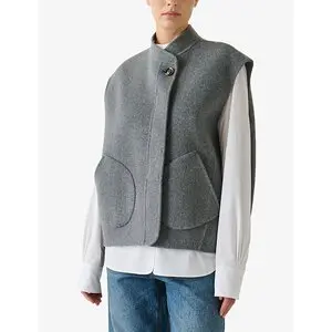 Soeur Adeline Boxy Wool-blend Gilet