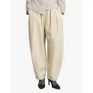 Soeur Vernon Wide-leg Silk-blend Trousers - Ecru