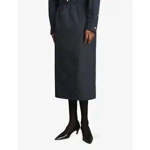 Soeur Lili Elasticated-waist Silk-blend Midi Skirt