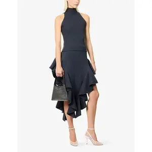 Alaïa Ribbed Halterneck Wool-blend Top