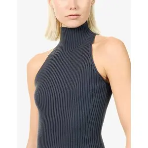 Alaïa Ribbed Halterneck Wool-blend Top