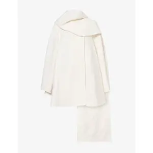 Alaïa Scarf-trim Wool Coat