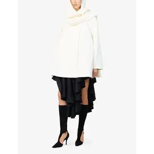 Alaïa Scarf-trim Wool Coat