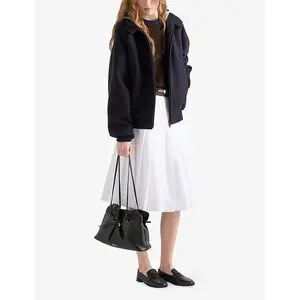 Prada Dada Large Leather Tote Bag - Black