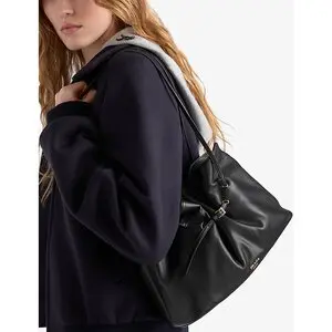 Prada Dada Large Leather Tote Bag - Black