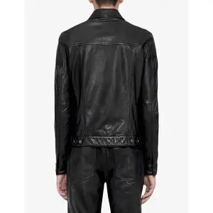 ALLSAINTS Chaiyo Leather Trucker Jacket Xxl
