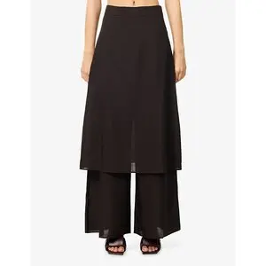 RUOHAN Skirt-overlay Wool Trousers