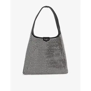 Alaïa Stud-embellished Hobo Suede Shoulder Bag - Noir