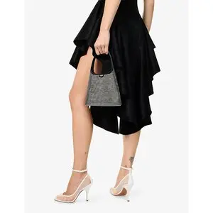 Alaïa Stud-embellished Hobo Suede Shoulder Bag