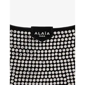 Alaïa Stud-embellished Hobo Suede Shoulder Bag