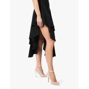 Alaïa Bustier Pleated-hem Wool Midi Dress