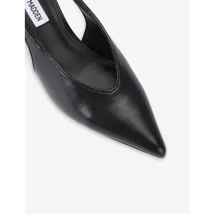 Steve Madden Alari Leather Slingbacks - Black