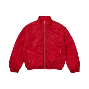 Supreme Stand Collar Lined Nylon Jacket - Red