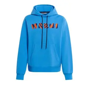 Marni Logo Print Bio Sweatshirt Hoodie 'cobalt
