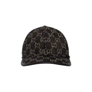 Gucci Logo Denim Baseball Cap - Black