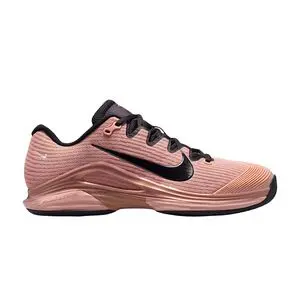 Nike Wmns Vapor 12 Prm Hard Court Tennis 'metallic Bronze Pure Platinum Black - Red